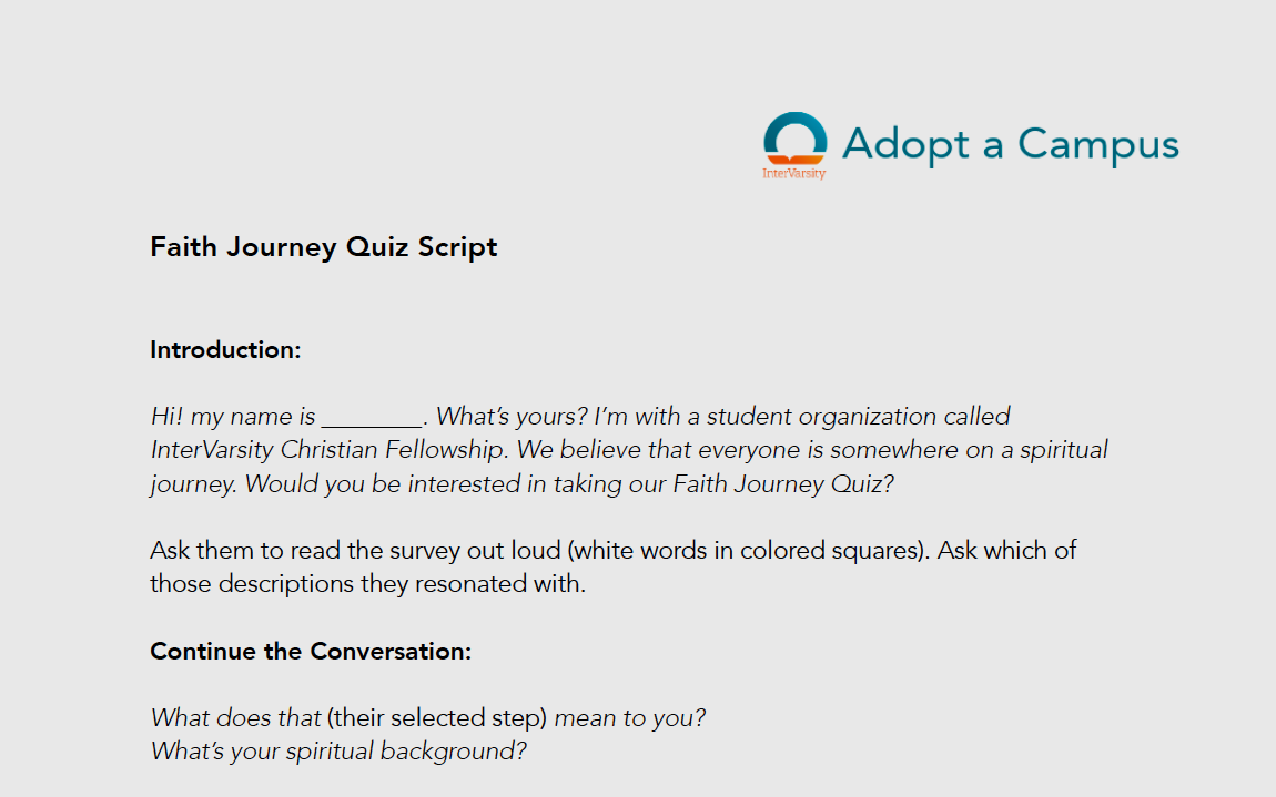 Practice With Your Partners | InterVarsity